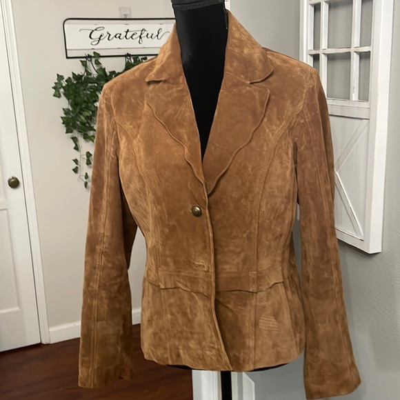 Coldwater Creek | Jackets & Coats | Coldwater Creek Vintage Brown Suede ...